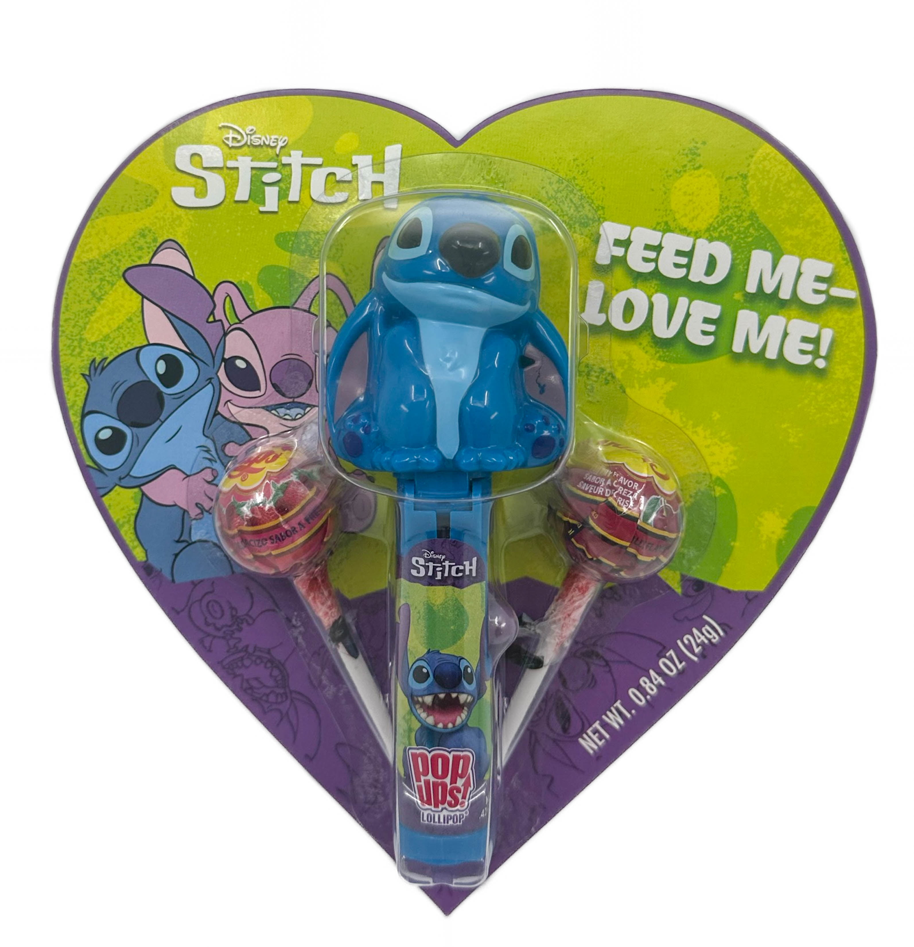 Flix Candy Valentine's Day Stitch Lollipops & Suckers, Tropical Flavor ...