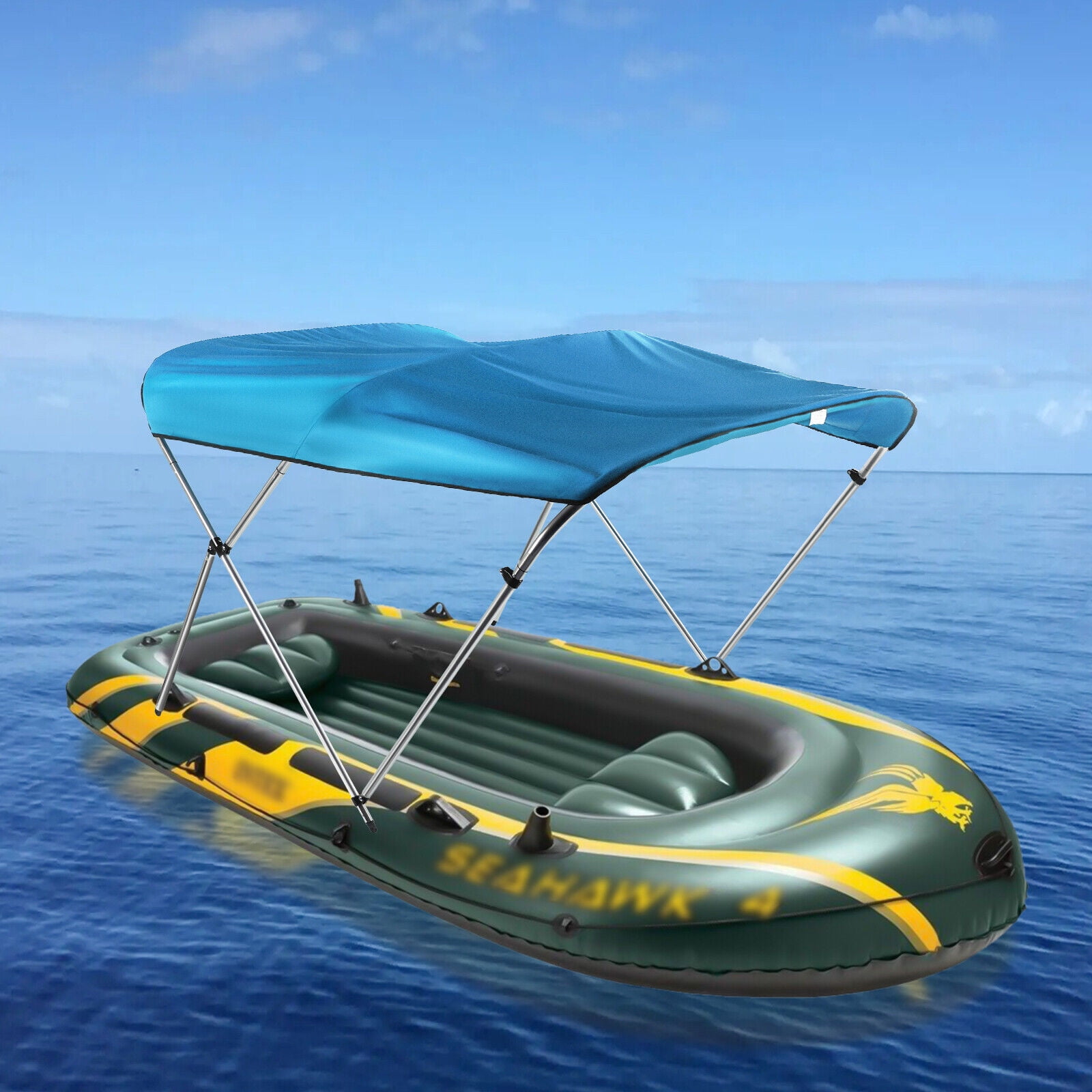 Flkoendmall 3 Bows Top Cover W/ Mounting Hardwares Boat Cover Aluminum ...