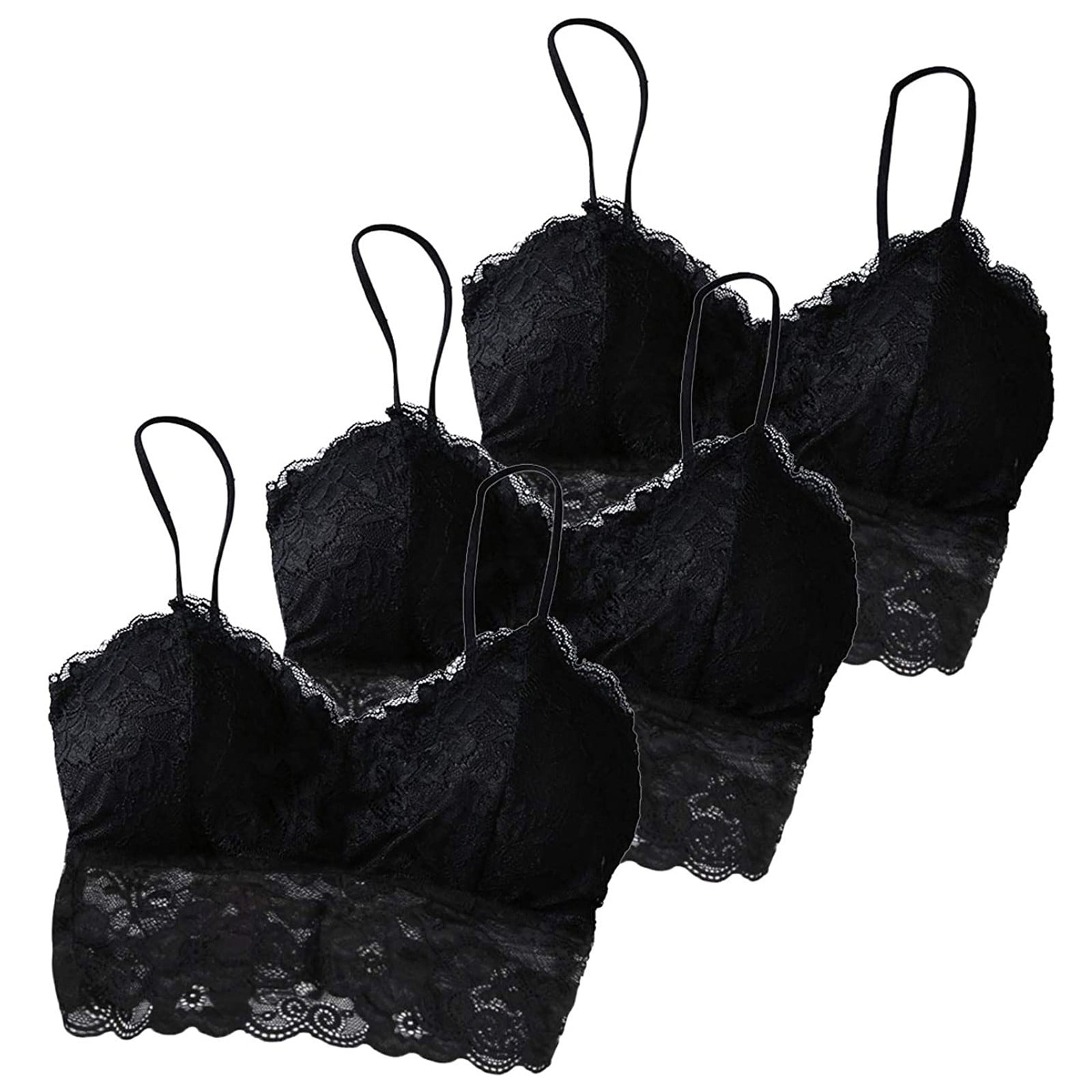 Flmaly bras for women Seamless Wireless Supportive Bra 3PC Women Vest ...