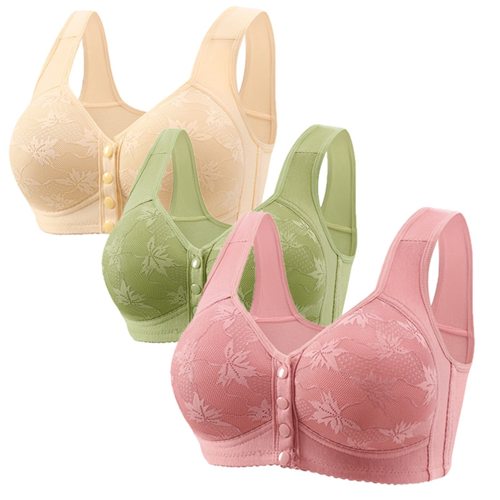 Flmaly bras for women Seamless Wireless Supportive Bra Women's ...