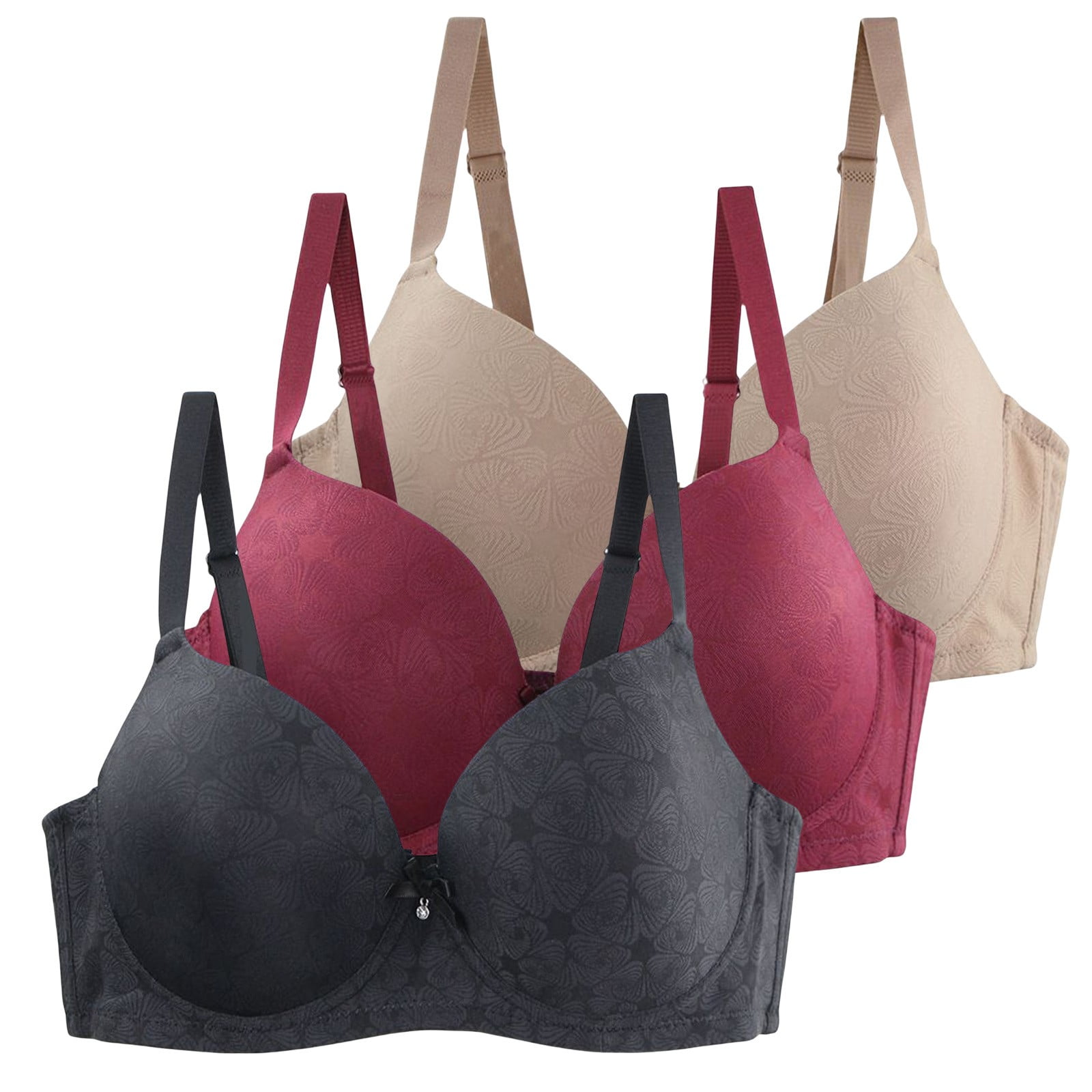 Flmaly bras for women Seamless Wireless Supportive Bra Women's Plus ...