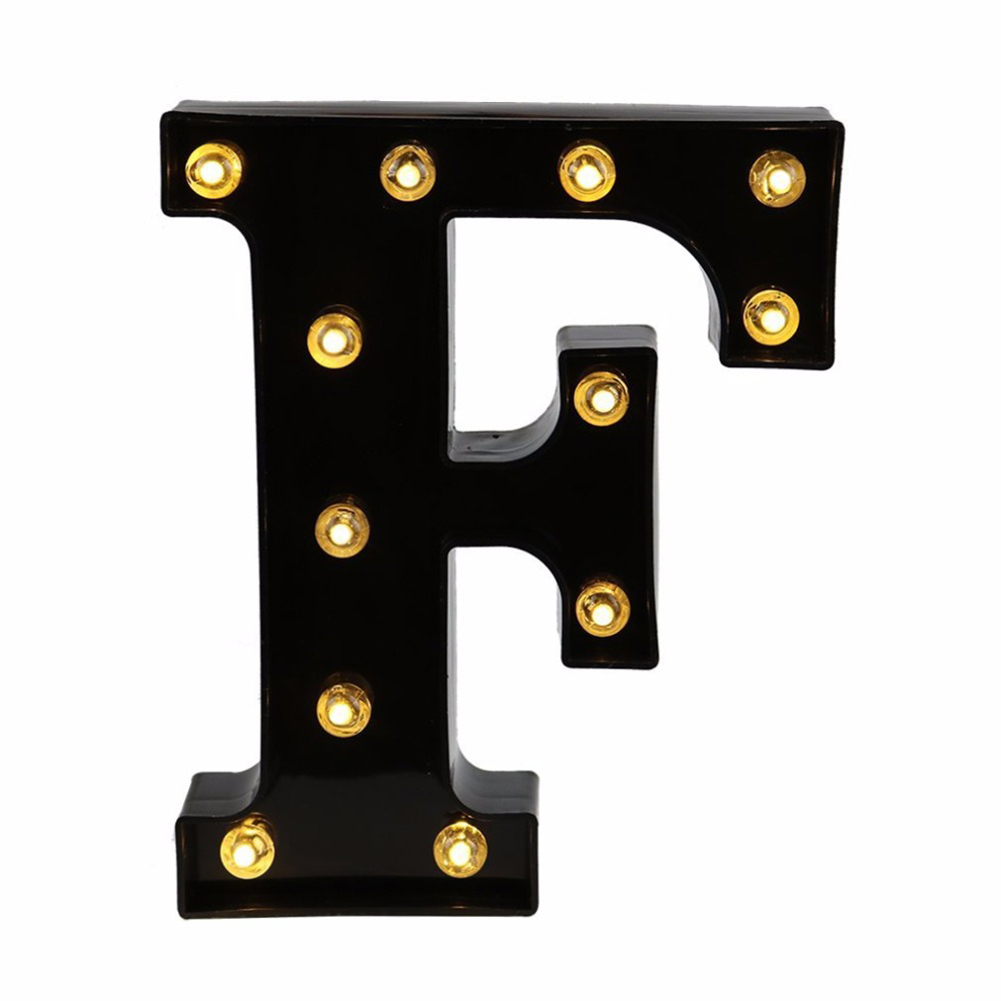 Flmtop 9"x8" LED Alphabet Letter Light Marquee Sign Wall Lamp Birthday ...