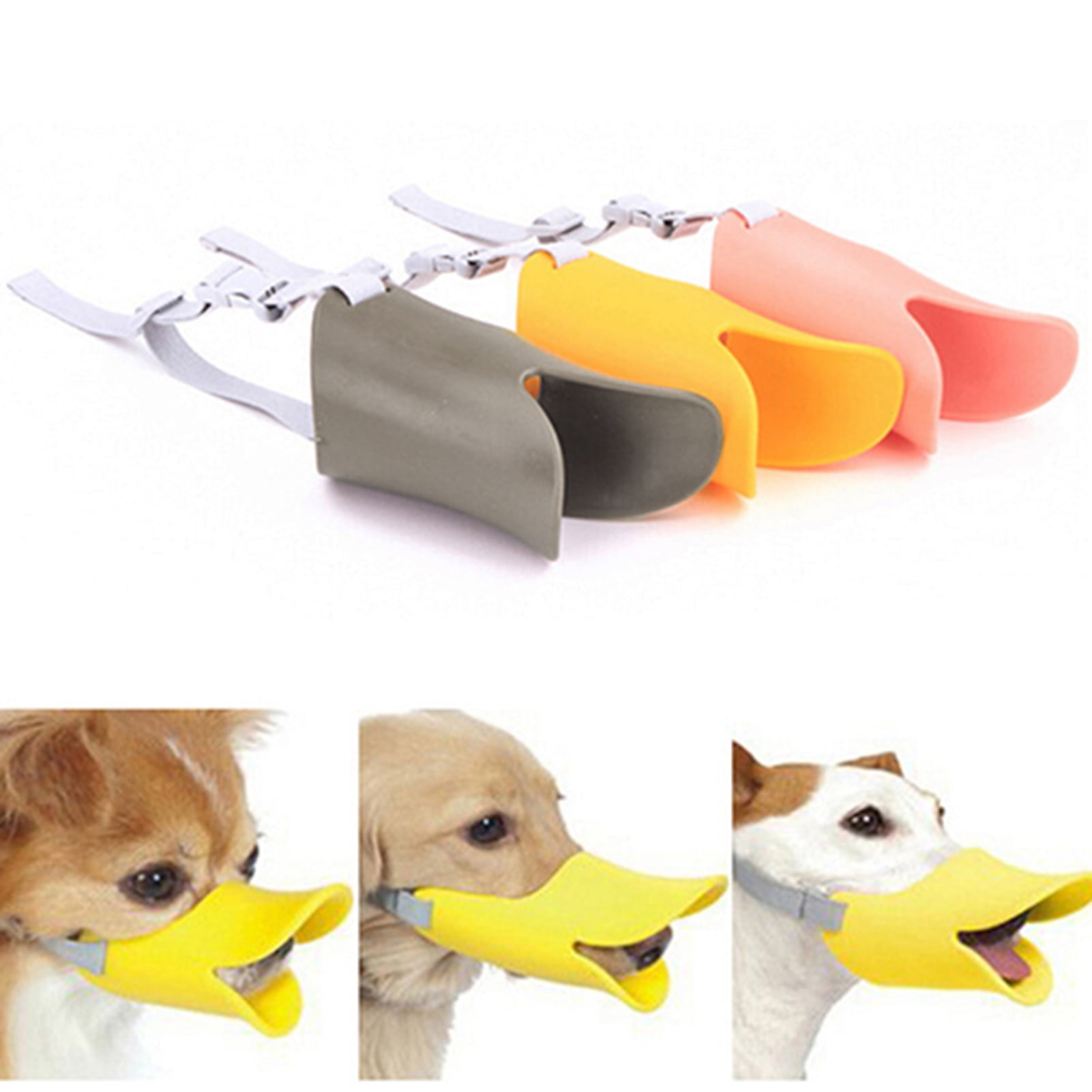 Hevirgo Dog Anti Bite Duck Mouth Shape Dog Mouth Cover Silicone ...
