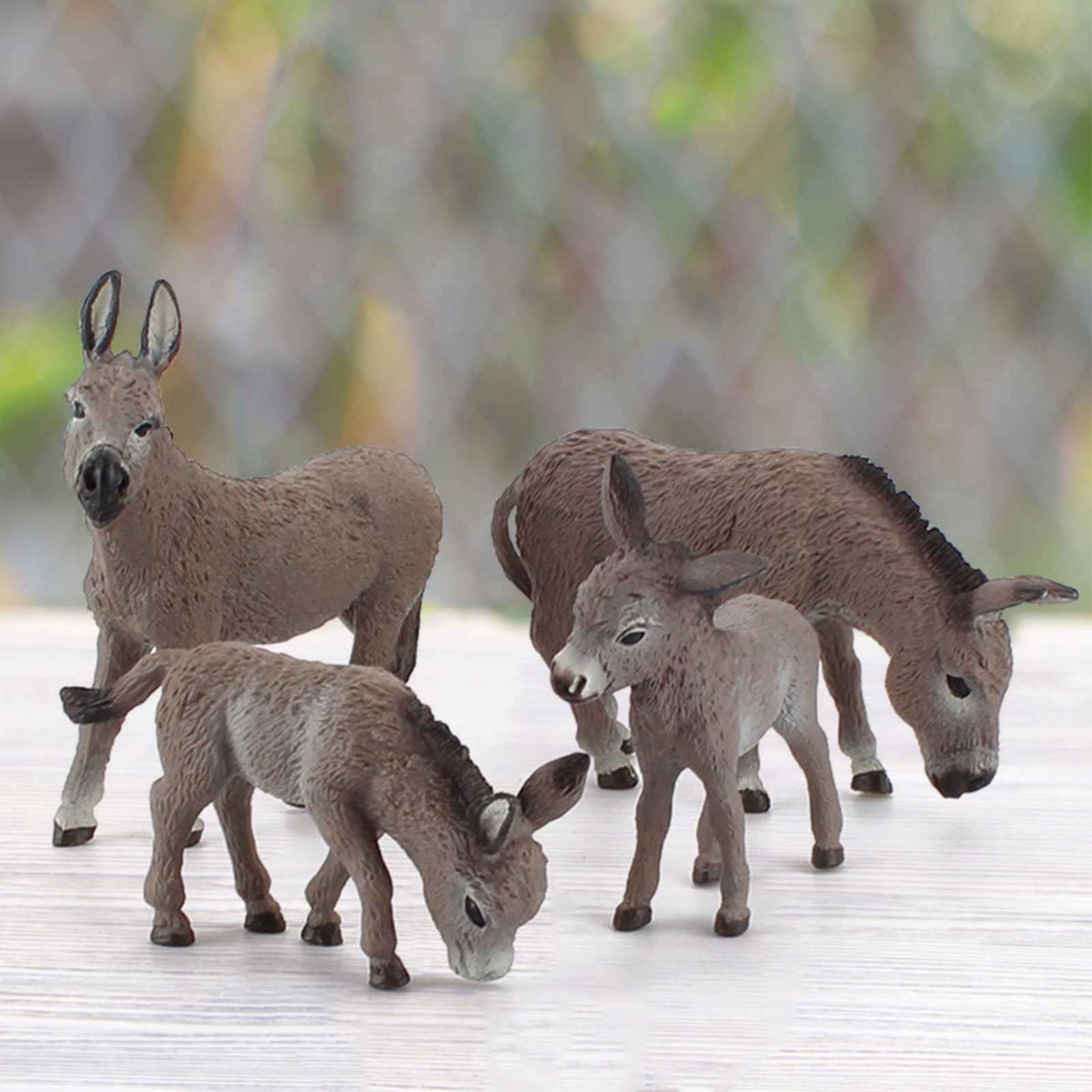 Flmtop Donkey Model Convenient Delicate Animal Wild Donkey Toy for Home ...