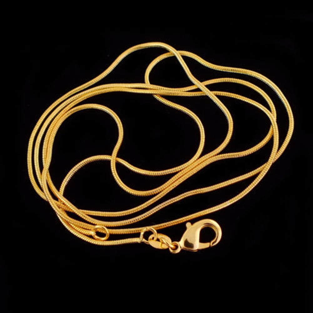 Flmtop Fashion Men Women Gold Plated Long Snake Chain Necklace Party Club Jewelry Gift - Walmart.com