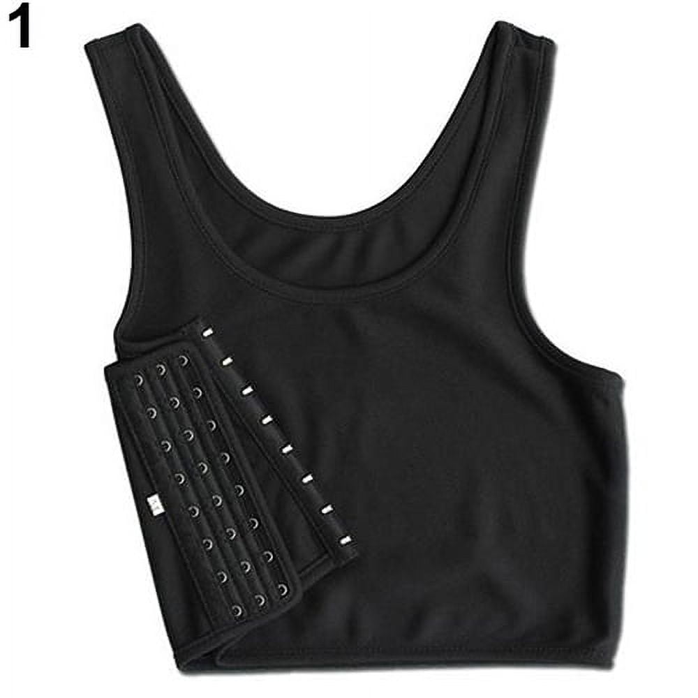 Flmtop Girl's Casual Breathable Buckle Short Chest Breast Binder Corset ...