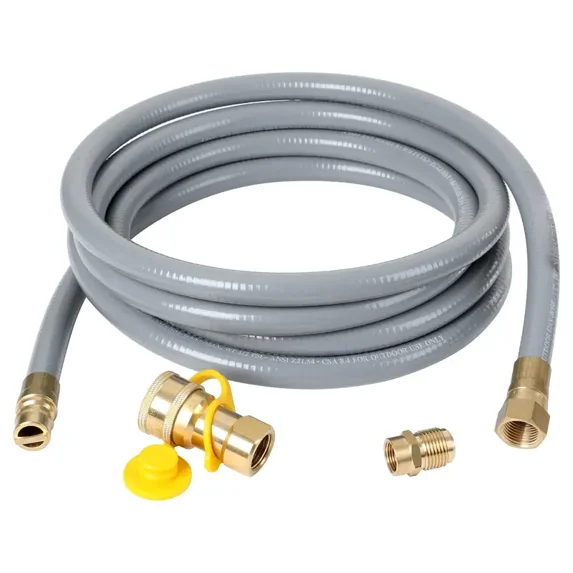 Flngr 12FT Natural Hose with Quick Connect Connector Assembly, 1/2 in ...