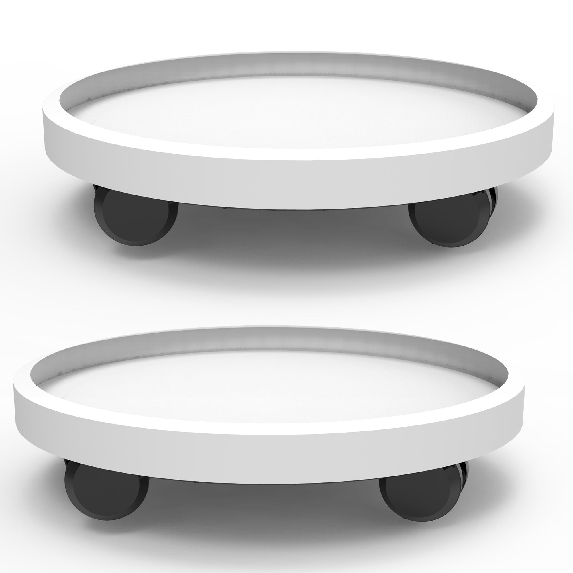 Flngr 14.2 Inch Planter Caddies Rolling Saucer Caddy with Wheels ...