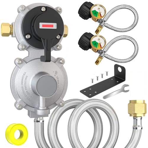 Flngr 2-Stage Auto Changeover Rv Propane Regulator 2 Tank 18" Inch LP ...