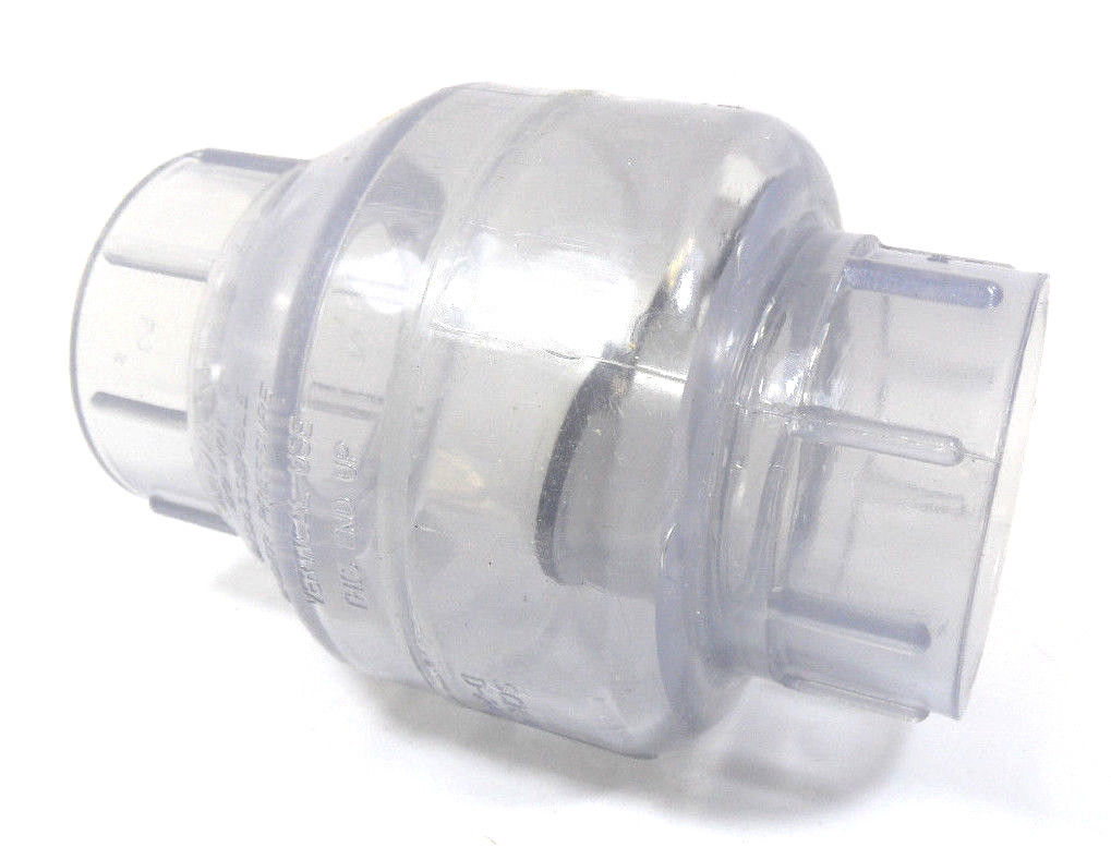 Flo-Controls 1520C20 Swing Check Valve 2" Slip X 2" Slip Clear PVC 6 ...