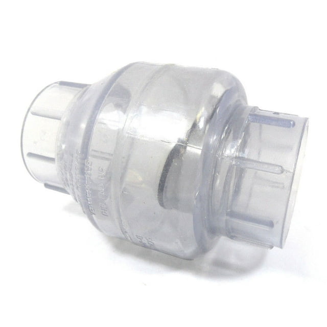 Flo-Controls 1520C20 Swing Check Valve 2" Slip X 2" Slip Clear PVC 6 ...