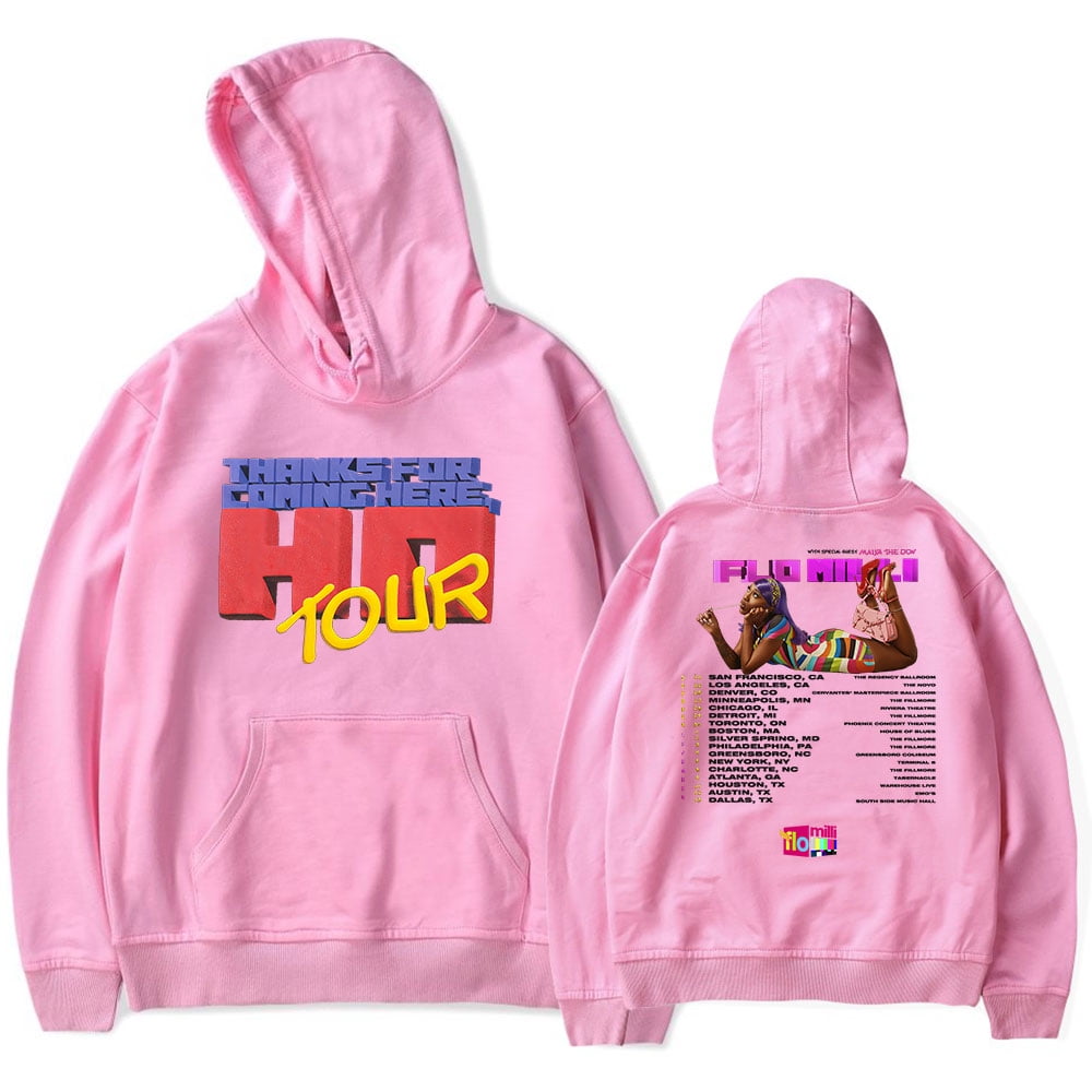 Flo Milli Hoodies Thanks For Coming Here Ho Tour Merch For Men/Women ...