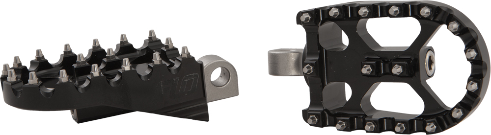 Flo Motorsports Motorcycle Moto Style Foot Pegs Set Black 2"X3.125 ...