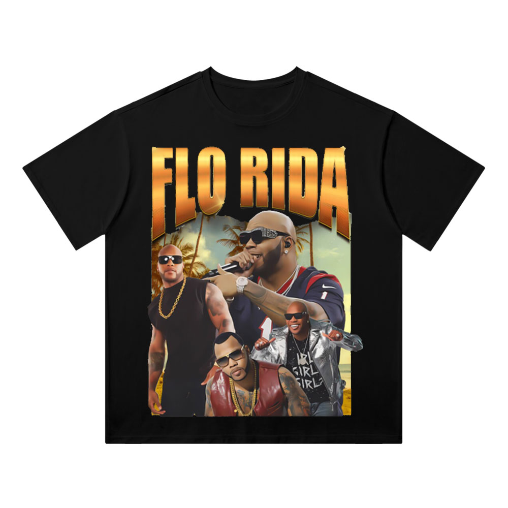 Flo Rida 2024 Concert Tour Cotton T-shirt Hip-hop Short Sleeve ...
