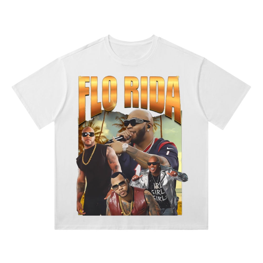 Flo Rida 2024 Concert Tour Cotton T-shirt Hip-hop Short Sleeve ...