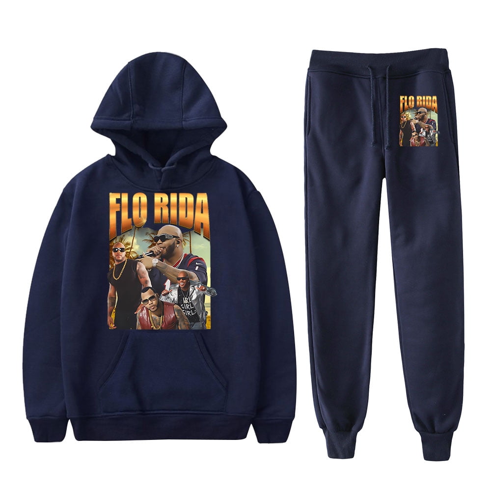 Flo Rida 2025 Tour Merch Hoodie and SWEATPANTS set pop print Unisex Casual Street Clothing ...