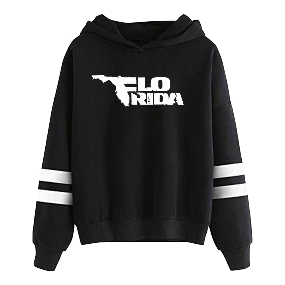 Flo Rida Merch Logo Hoodie Pocketless Parallel Bars Sleeve Streetwear ...