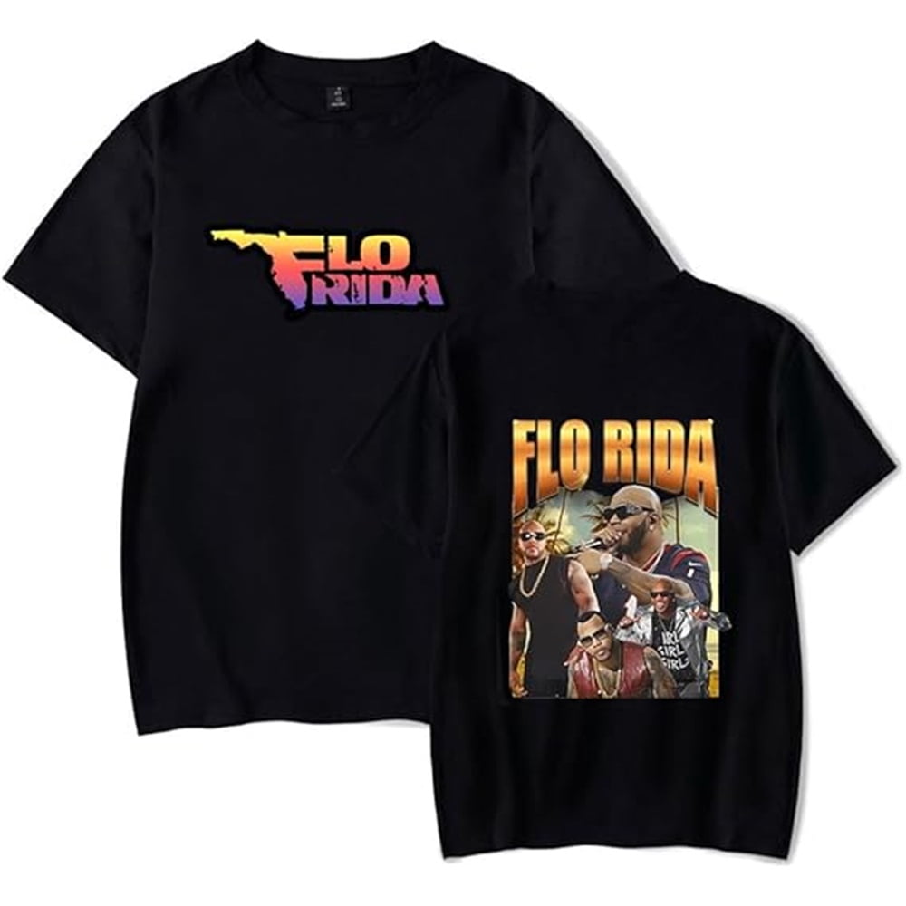 Flo Rida Rapper Merch T-Shirt New Cool Short Sleeve Men's And Women's ...