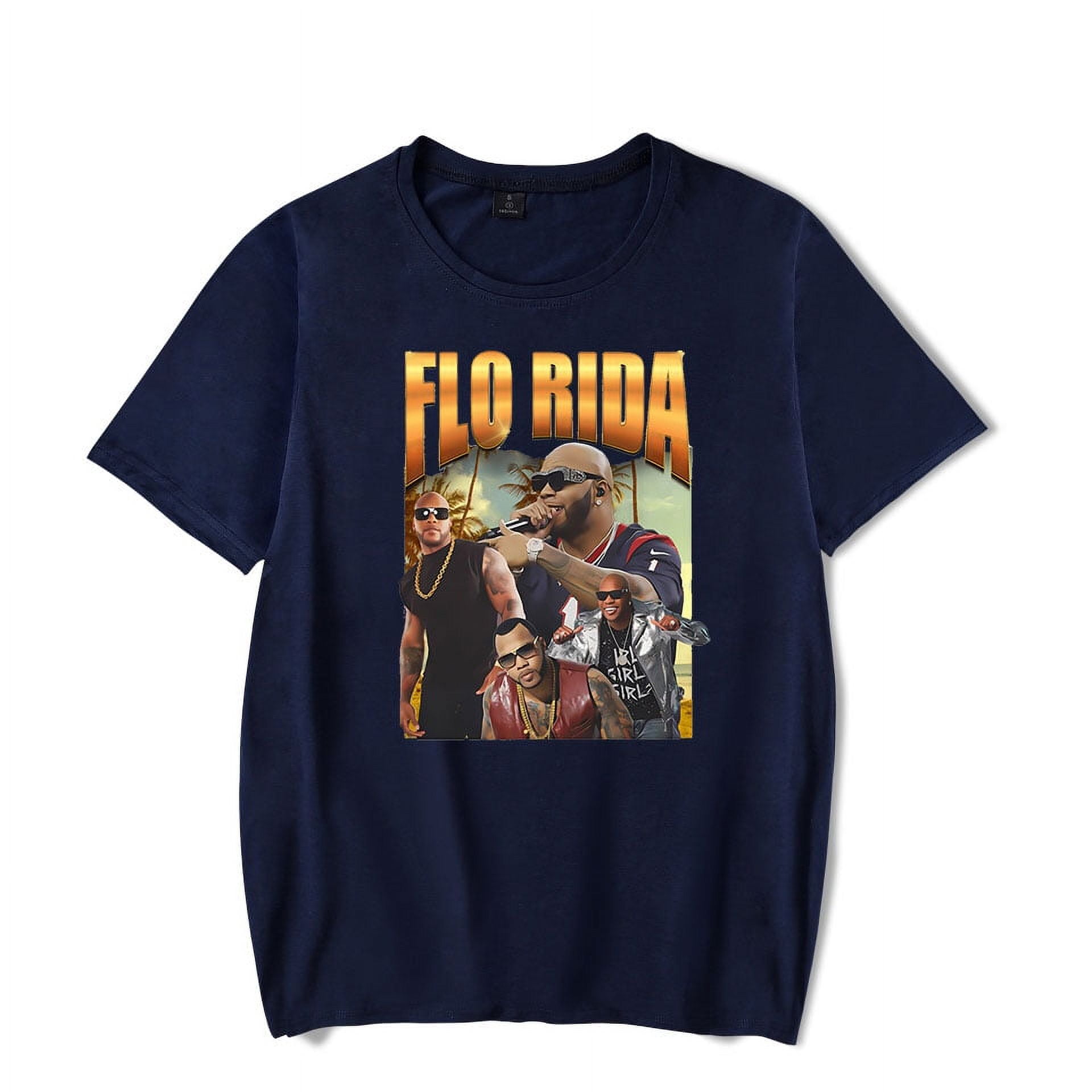 Flo Rida Rapper T Shirt Merch pop graphics Unisex Trend Casual Short ...