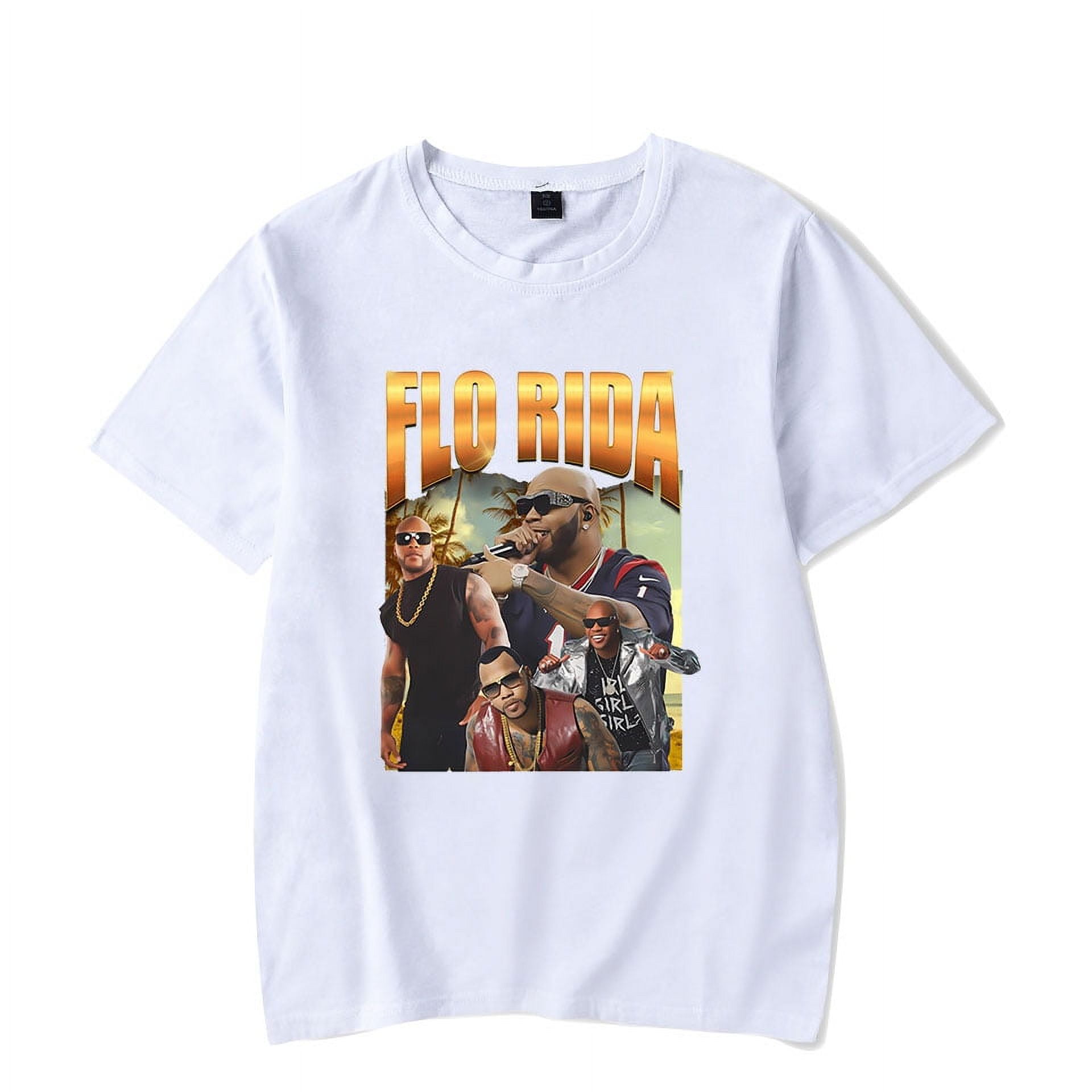 Flo Rida Rapper T Shirt Merch pop graphics Unisex Trend Casual Short ...