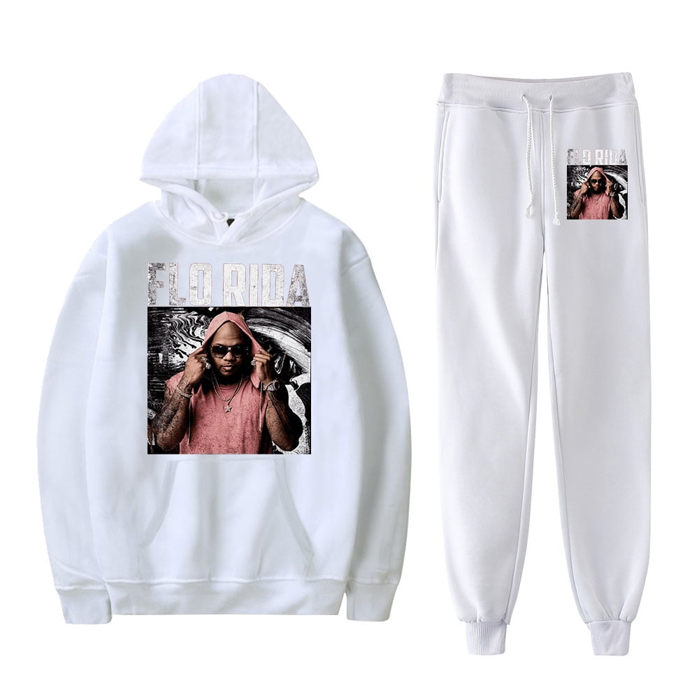Flo Rida Tour 2025 Merch Hoodie and SWEATPANTS set pop print Unisex Casual Street Clothing ...