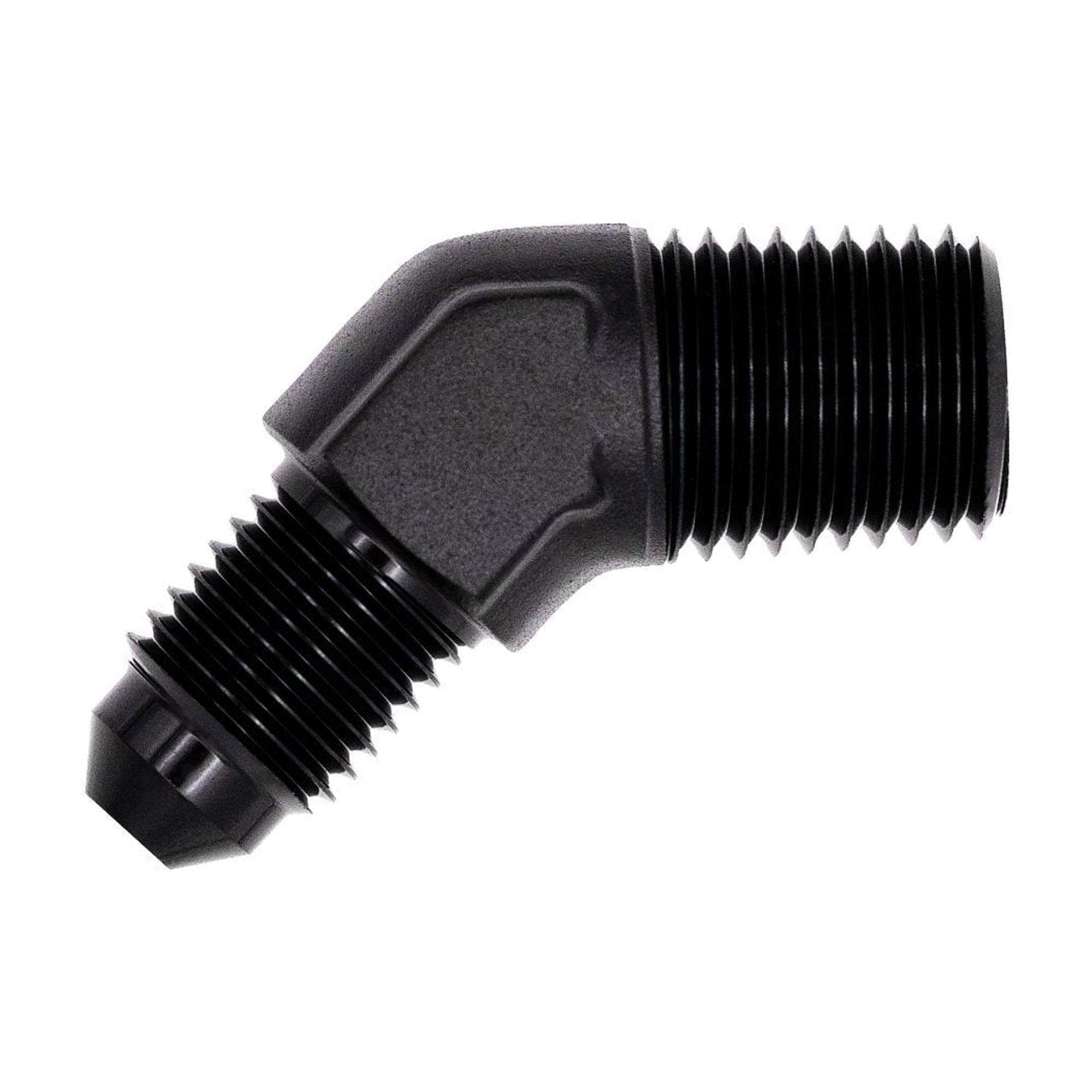 Flo Supply 1/2" NPT 45 Degree Male To 6AN Male Adapter - Walmart.com