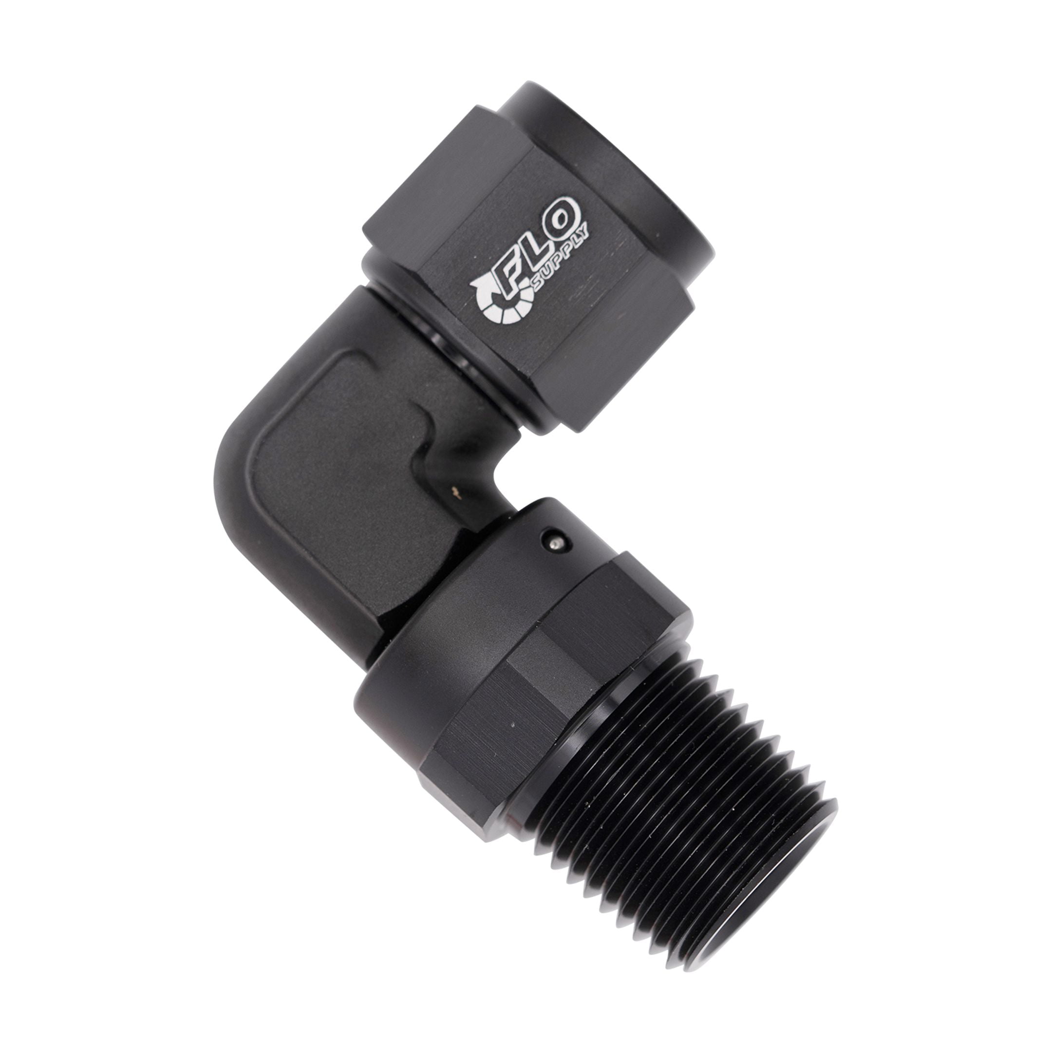 Flo Supply 1/8" NPT 90 Degree Male To 4AN Female Swivel Adapter ...