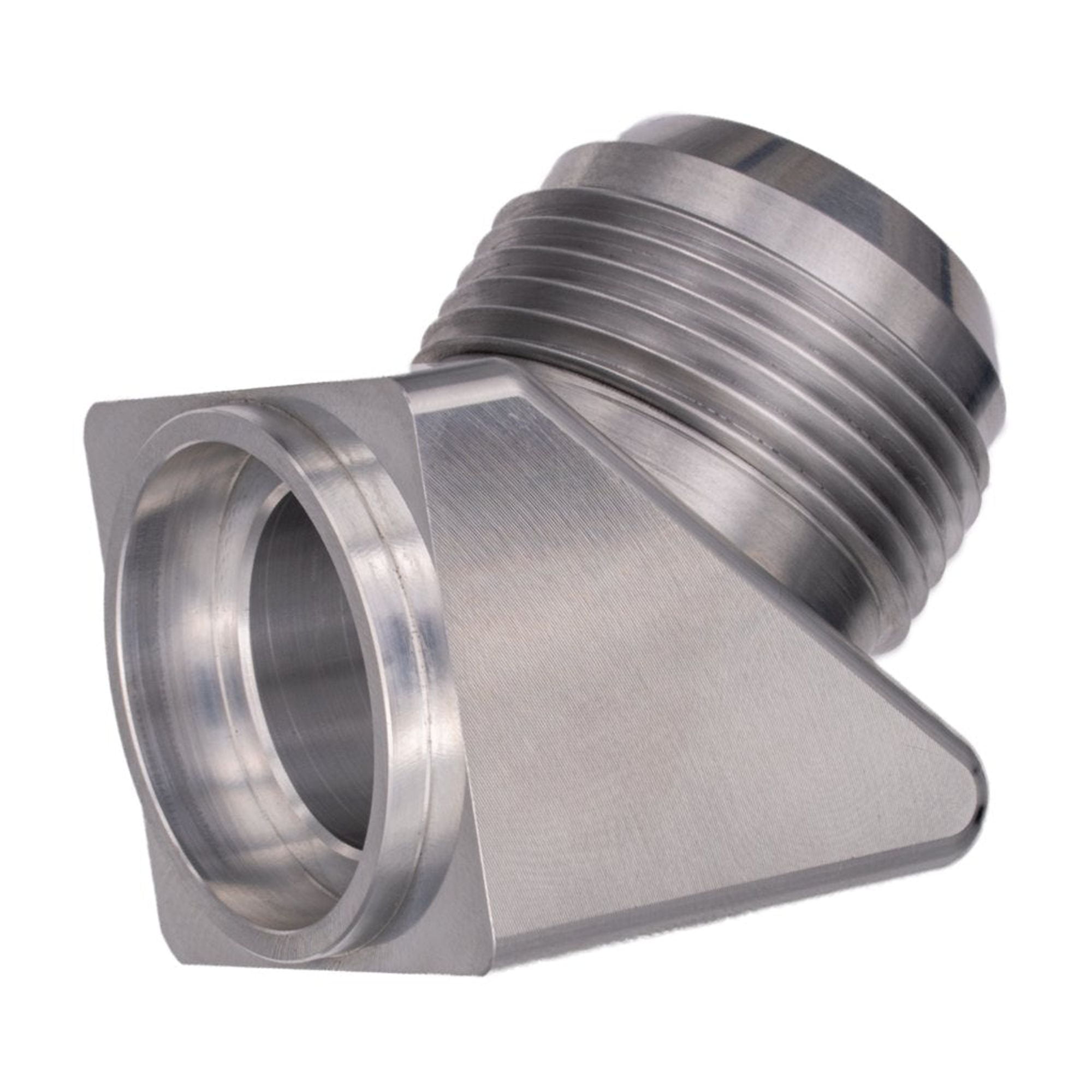 Flo Supply 16AN 45 Degree Weld On Aluminum Bung - 1" Weld In Tube ...