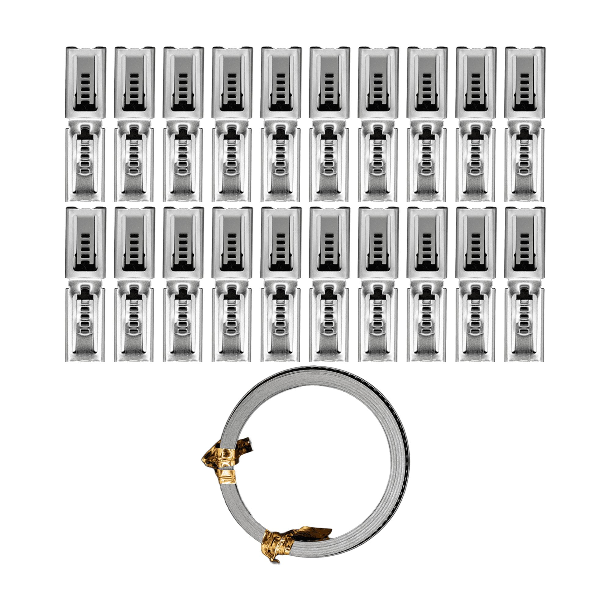 Flo Supply 236" Roll of Stainless Steel Hose Band With 10 Clamps ...