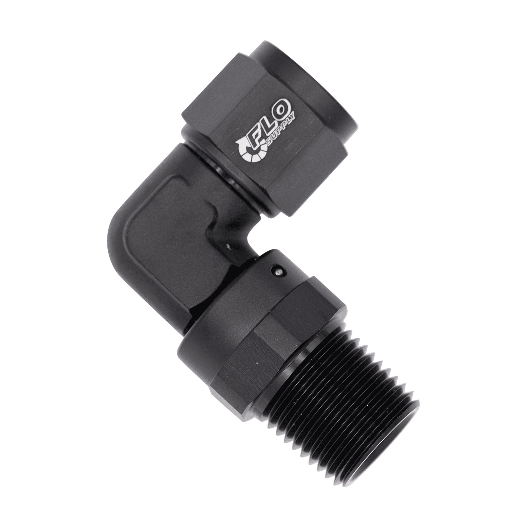 Flo Supply 3/4" NPT 90 Degree Male To 16AN Female Swivel Adapter ...