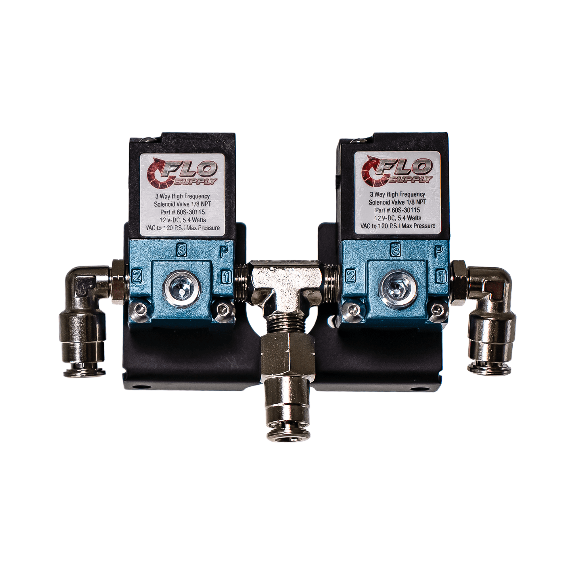 Flo Supply Dual 3-Port Boost Control Solenoid Valves with 90 Degree ...