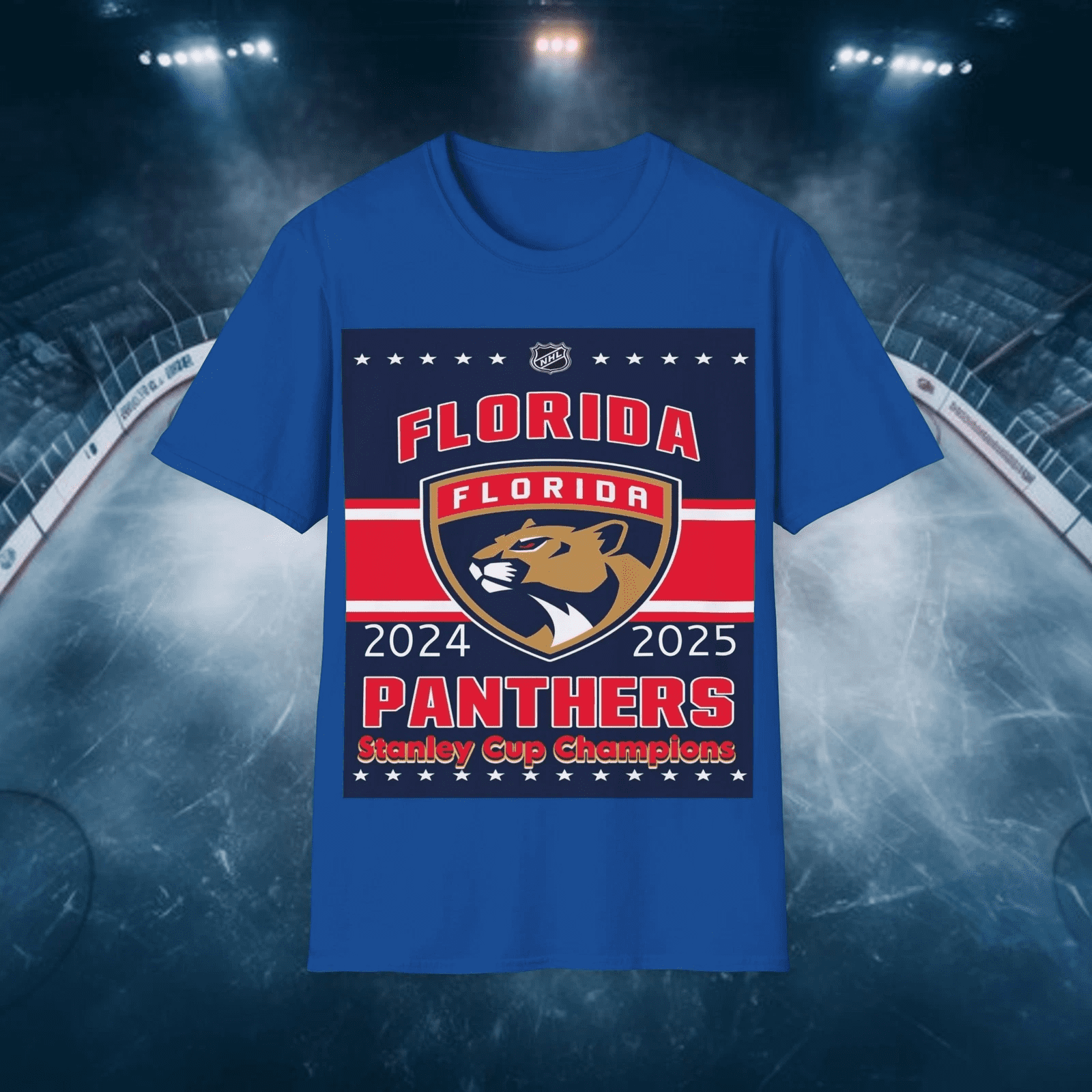 Flo.rid.a Panthers Stanley Cup Champions 2025 Soft Cotton Tee - Walmart.com
