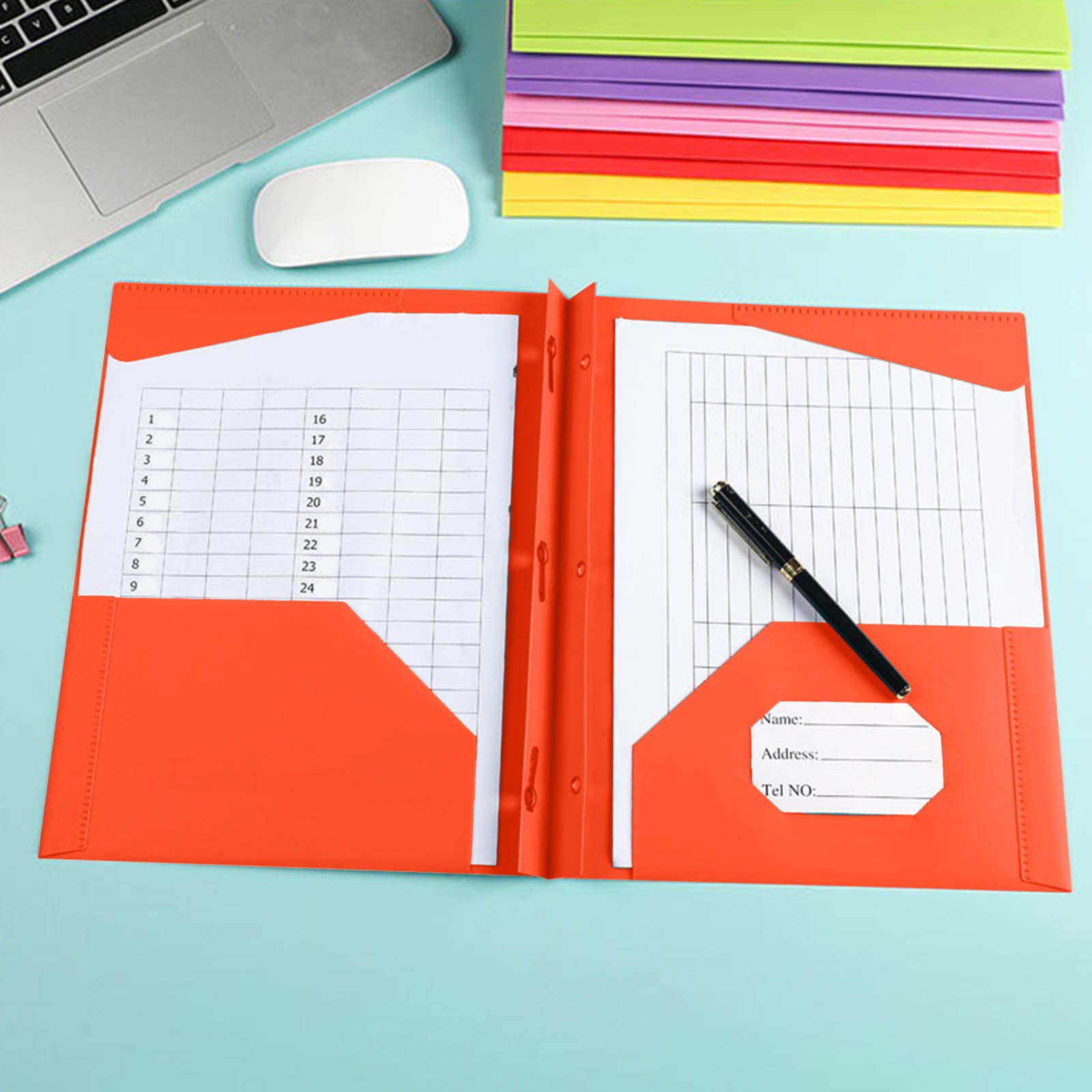 FloHua Christmas Plastic Folders With Pockets Heavy Duty Pocket Folders ...