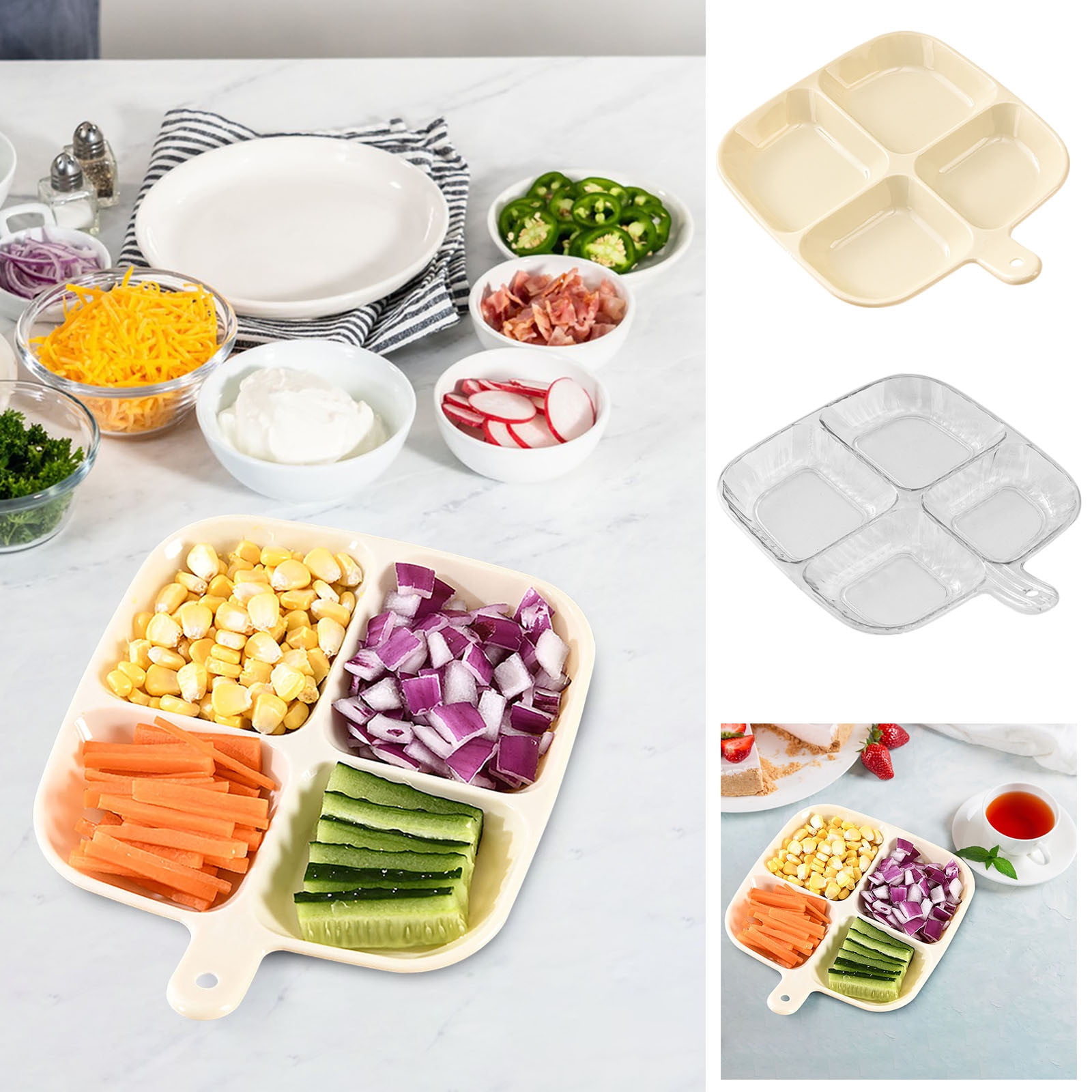 FloHua Christmas Vegetable Preparation Tray Wall Mounted Hot Pot Dish ...