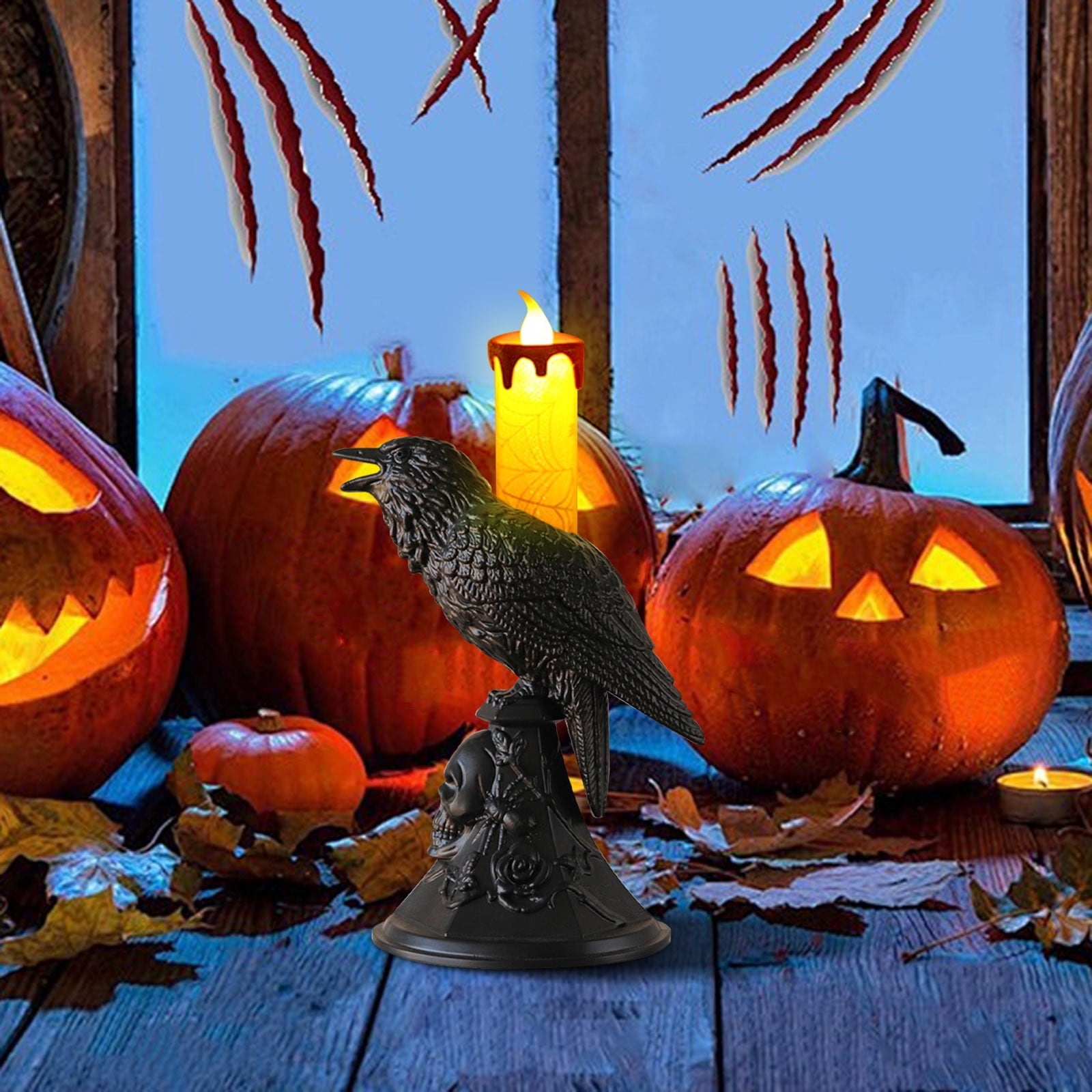 FloHua Halloween Decor Clearance Halloween Crow Lantern Ghost Festival ...