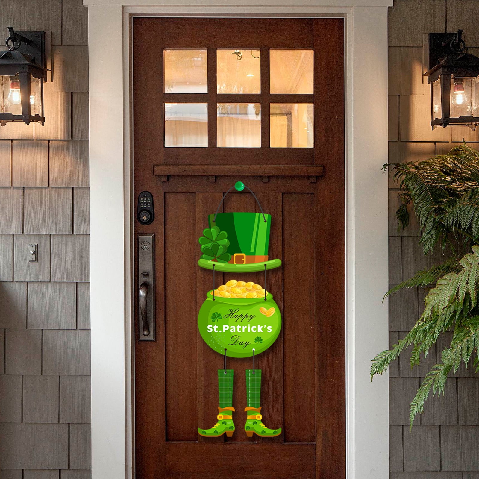 FloHua Home Decor St Patricks Day Welcome Door Sign St Patricks Day ...