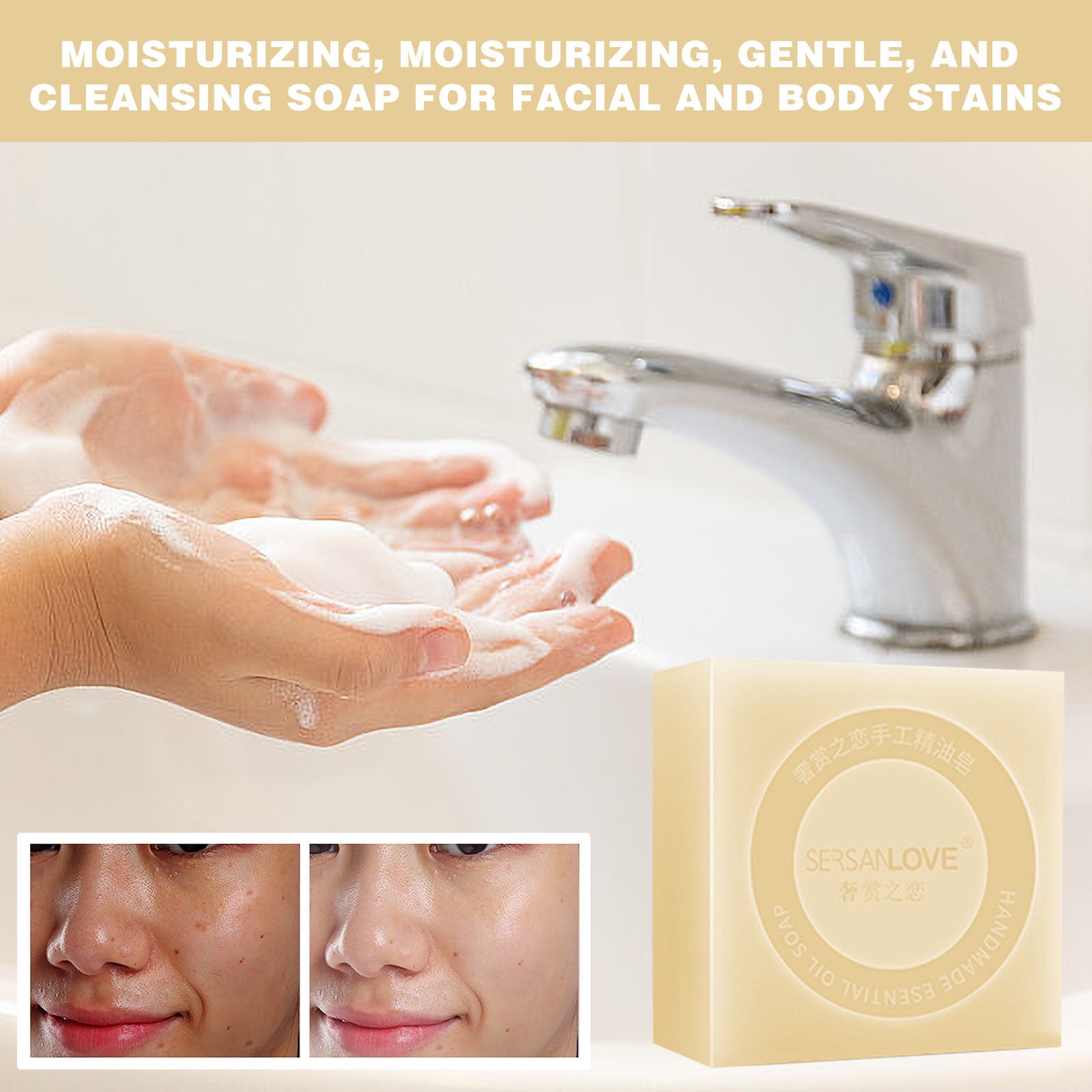 FloHua Mother's Day Decor Milk Essential Oil Soap Moisturizing Gentle ...