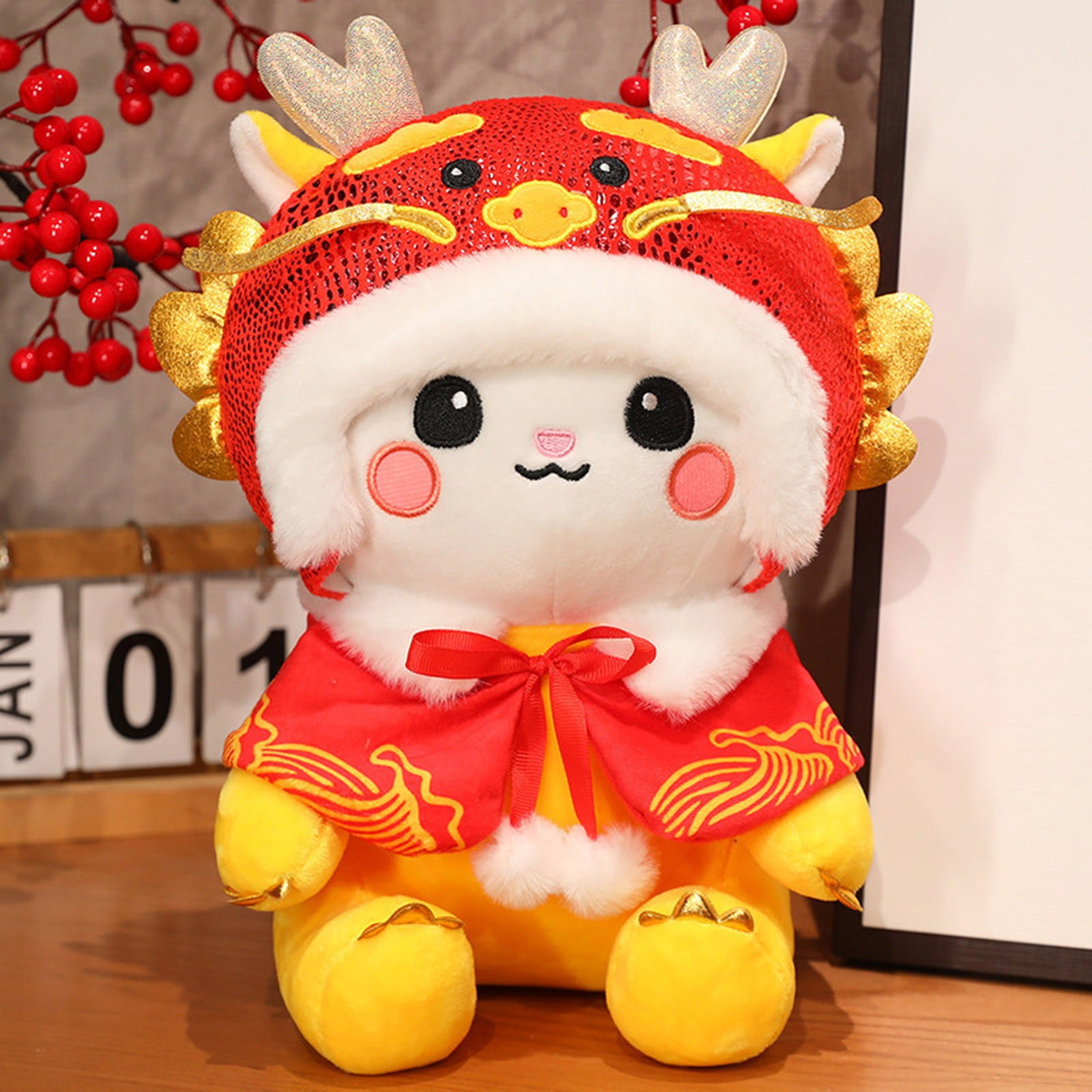 FloHua Toys Chinese New Year Dragon Plush Doll Toy Colorful And Dragon ...