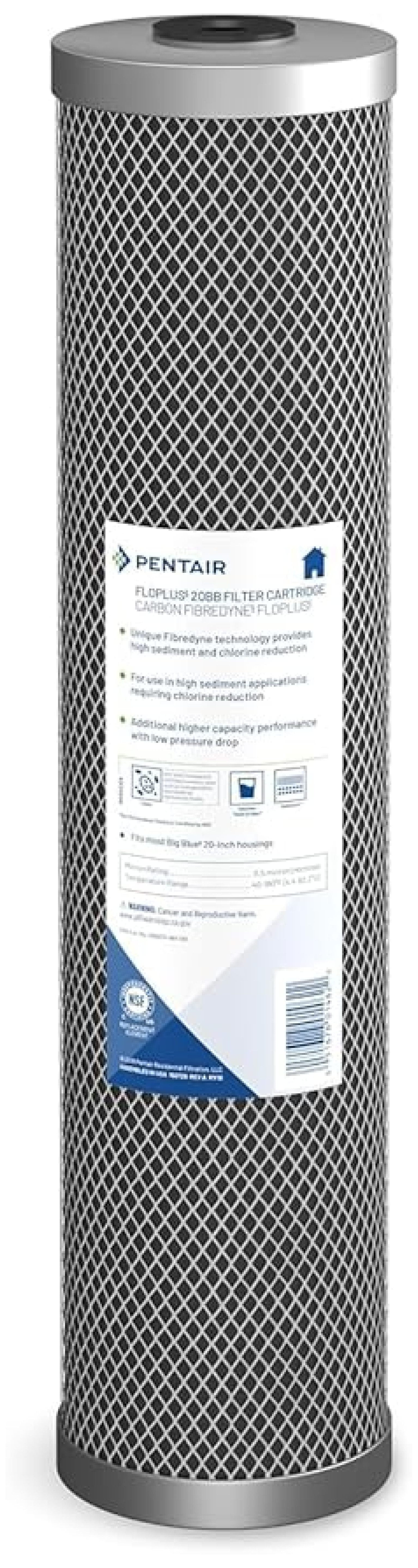 FloPlus-20BB Big Blue Carbon Water Filter, 20-Inch, Whole House ...