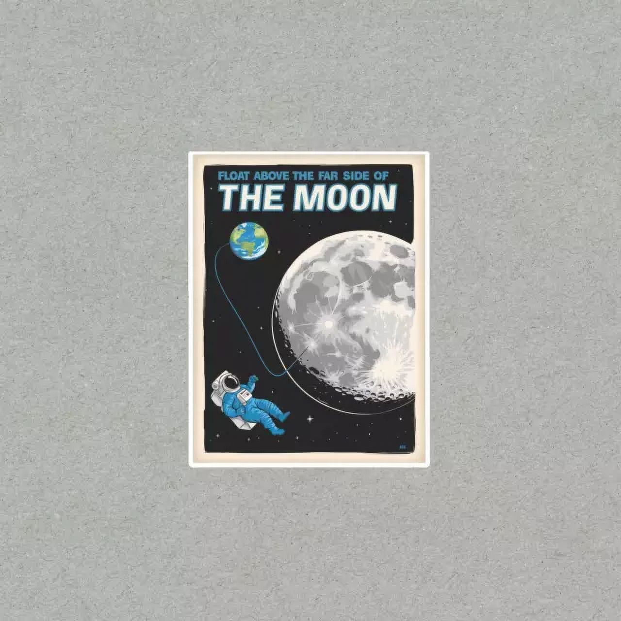 Float Above The Far Side Of The Moon Sticker - Astronaut Space Artphone ...