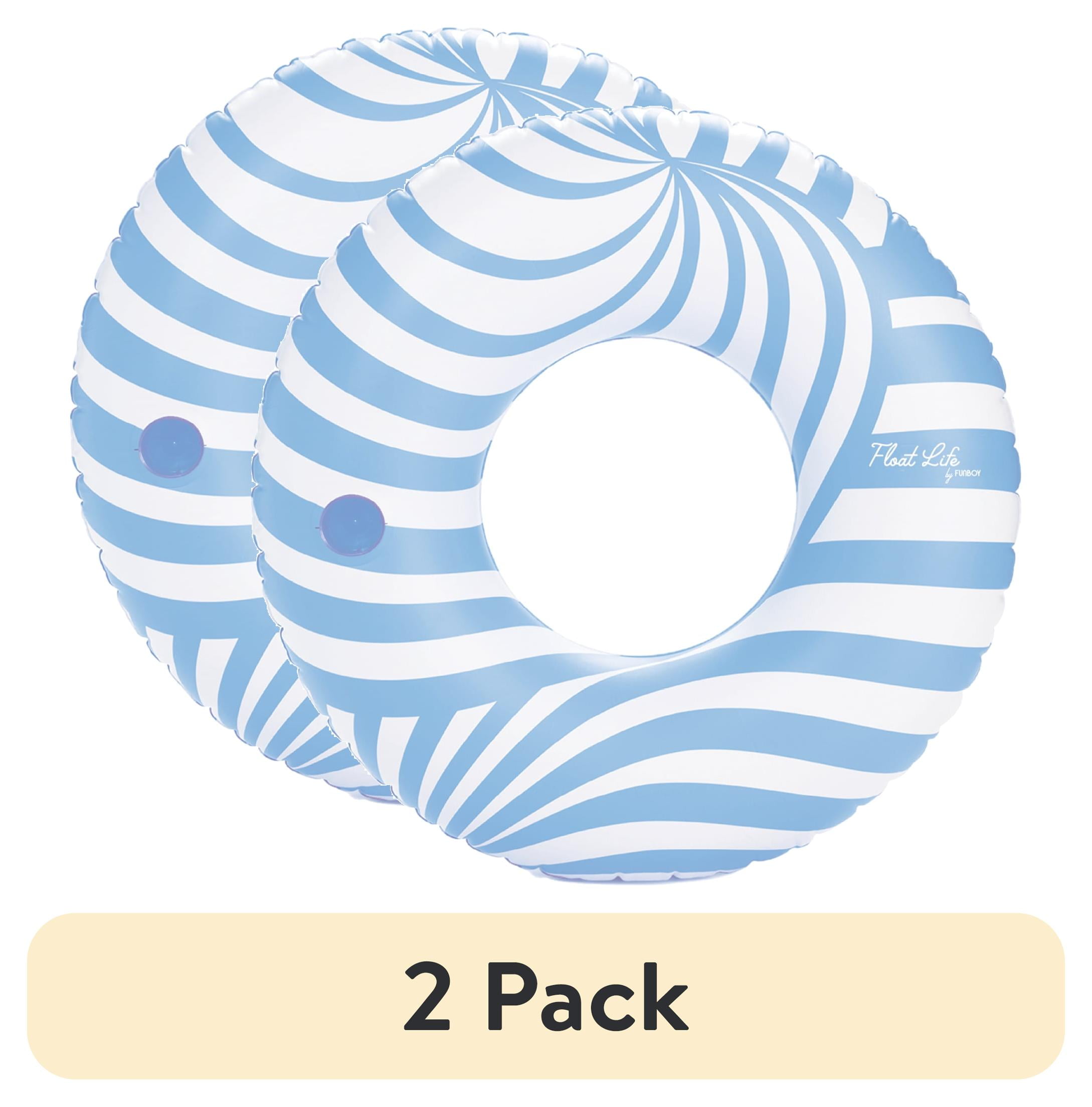 (2 pack) Float Life by Funboy Blue Twist Pool Float, Cup-Holder, 43 ...