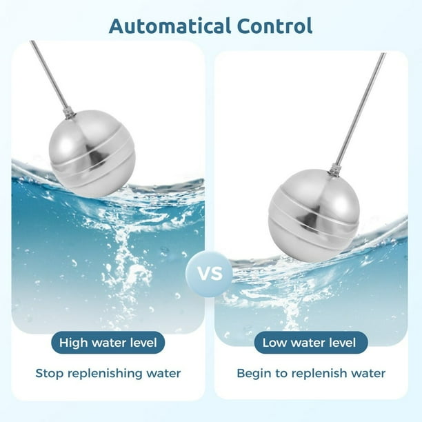 Float Valve, 2 Packs 3/4 Inches Stainless Steel Float Ball Valve for ...