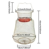Floatable Galvanized Steel Wire Fish Basket, Collapsible Floatable Wire ...
