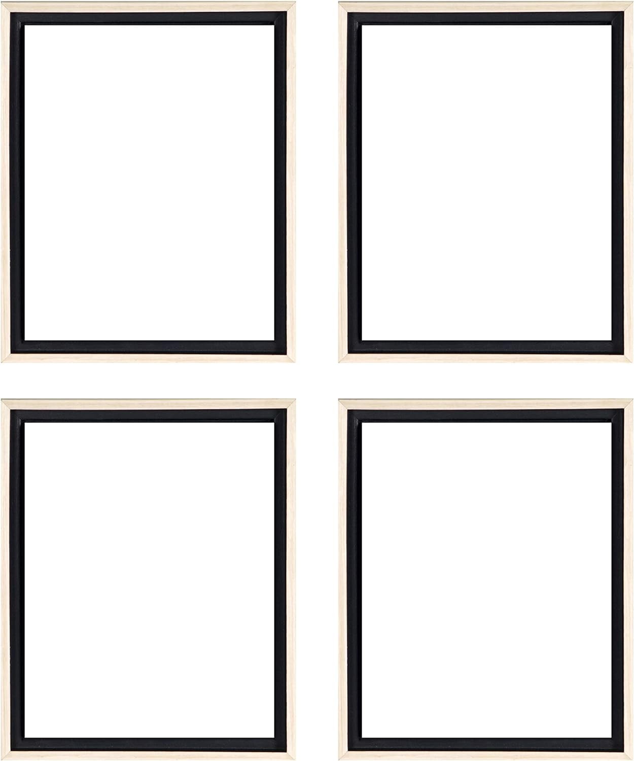 Floater Frame For 3/4" Deep Canvases - 5x7 Natural- Set of 4, Ideal for ...
