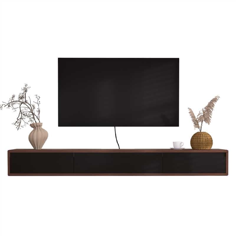 FloatiCasa 47" Floating TV Stand Wall Mounted, Floating TV Shelf for ...