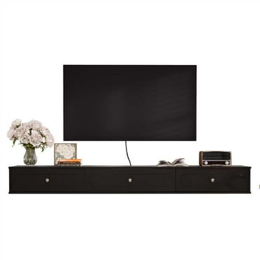 Nexera Arrow TV Stand with Shelves for TVs up to 80 in., Black ...