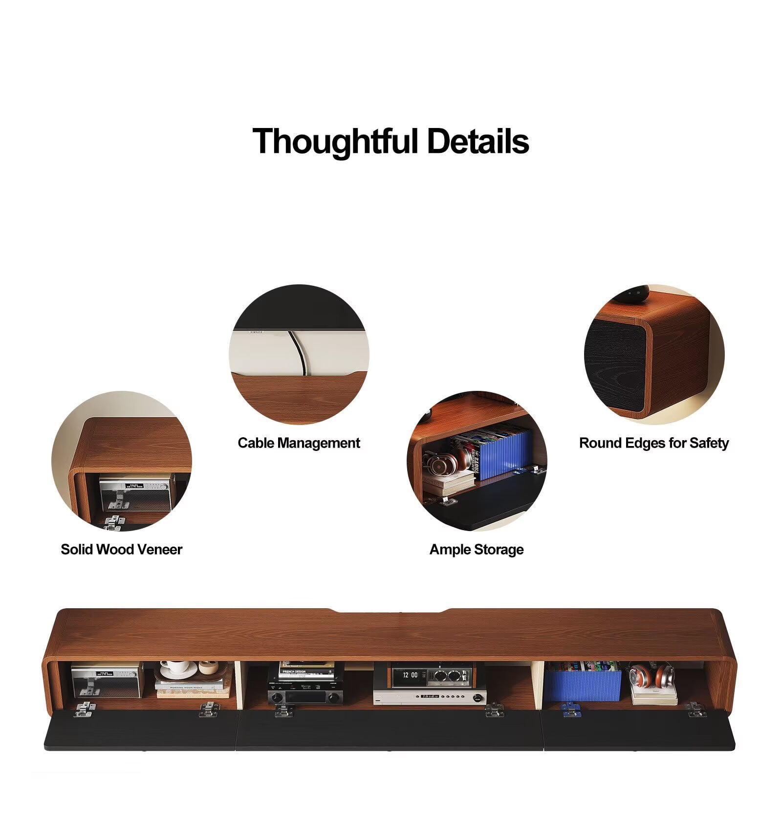 FloatiCasa 86-inch Floating TV Stand, Wall Mounted TV Shelf for TVs up ...
