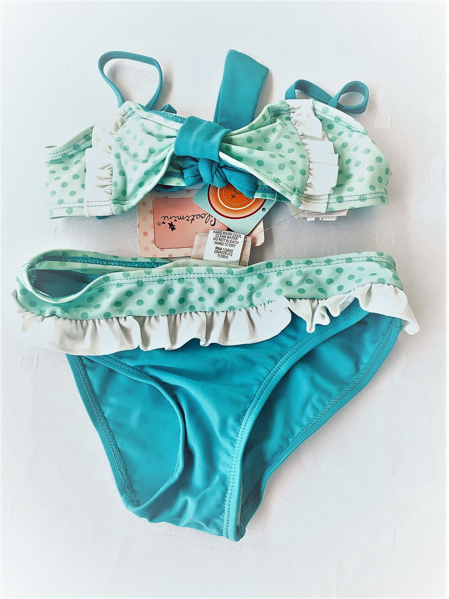 Floatimini Girl's 2 Pieces Swimwear Bikini Set, Size 5, Blue - Walmart.com