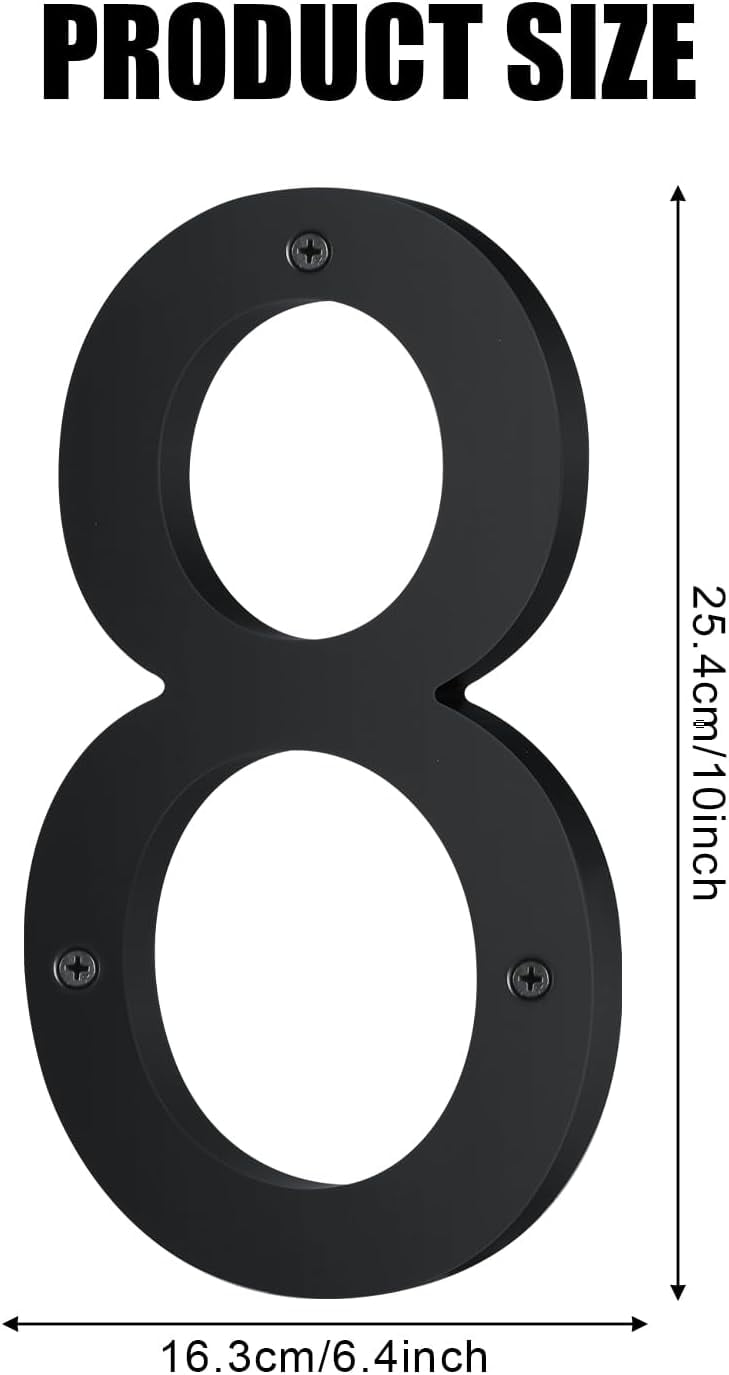 Floating 3D House Number, 10 Inch Address Numbers Acrylic House Number ...