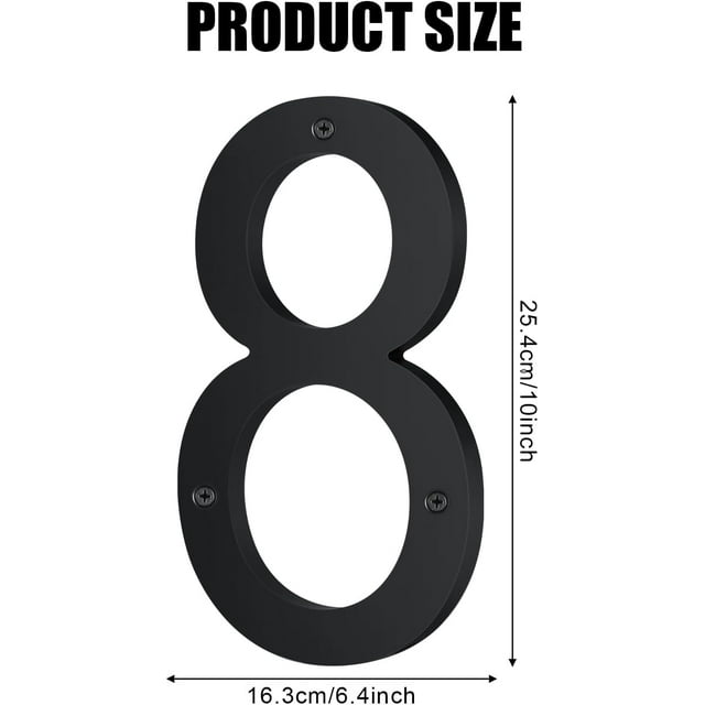 Floating 3D House Number, 10 Inch Address Numbers Acrylic House Number ...